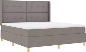 Postel s boxspringem s čelo Taupe 180 x 200 cm textil 3341851