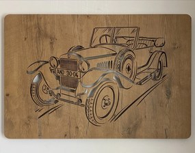 Li-Go "Veterán" světelný obraz 230V 90x62 cm provedení povrchu: dub světlý