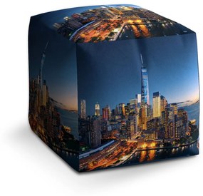 Sablio Taburet Cube Noční mrakodrapy: 40x40x40 cm