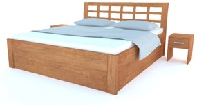 Dřevěná postel z masivu Postelia GEONA Buk postel s úložným prostorem 180x200cm - bukové dvoulůžko o šíři masivu 4 cm
