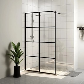 Zástěna do průchozí sprchy čiré ESG sklo 140 x 195 cm černá - Default Title