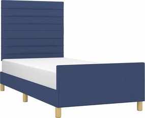Rám postele bez matrací modrá 90x190 cm textil 3125104