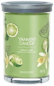 Aromatická svíčka, Yankee Candle Signature Tumbler Vanilla Lime, hoření až 100 hod