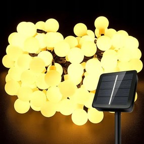 LED Solární dekorační řetěz 50xLED/8 funkcí 500 mAh 9,5 m IP67 teplá bílá