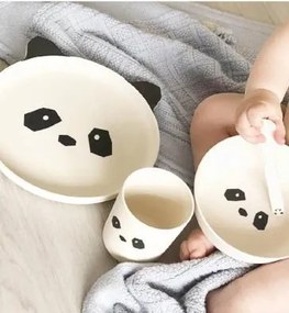 Čtyřdílný set nádobí z bambusových vláken - Panda