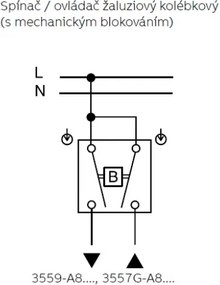 ABB Swing (L) žaluziový spínač hnědá 3557G-A89340 H1