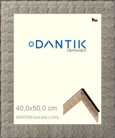 DANTIK rámeček 40x50 | SARTORI kost.bílá s (Plexi Čiré)