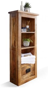Nástěnný koupelnová regál z masivu Brand mangové dřevo