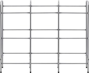 Skladový regál na 9 přepravek stříbrný 145 x 33 x 116 cm ocel 285214