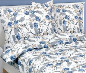 Povlečení krepové Modrá 80/513 - 140x200, 70x90 cm