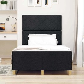 Rám postele s čelo Černá 120 x 190 cm textil 3344790
