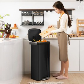 Costway 68 L kuchyňský odpadkový koš s měkkým zavíracím víkem a deodorizační