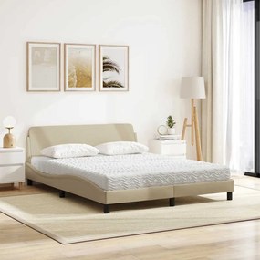 Postel s matrací Dover krémová 160 x 200 cm textil 3208429