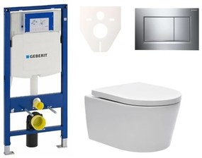 Cenově zvýhodněný závěsný WC set Geberit do lehkých stěn / předstěnová montáž+ WC SAT Brevis SIKOGES3W6