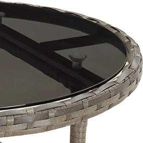 3dílný zahradní bistro set s poduškami černý polyratan 3187426