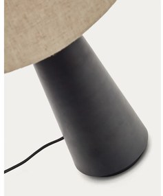 Černo-béžová stolní lampa s textilním stínidlem (výška 60 cm) Torrent – Kave Home