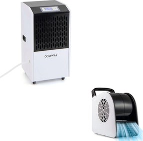 Costway Komerční odvlhčovač 118 l/den s podlahovým ventilátorem