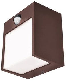 Brilagi-LED Venkovní nástěnné svítidlo se senzorem TERNI LED/12W/230V hnědá IP44