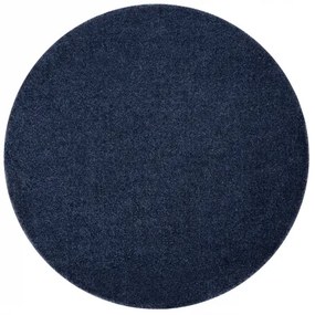 koberec kulatý SOFTY Jednotný, Jednobarevný, tmavě modrá velikost kruh 150 cm | krásné koberce cz