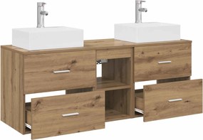 Sada koupelnových skříněk 3 ks Dub artisan 49,5 x 41 x 62,5 cm 3405842