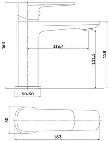 Cersanit Larga, umyvadlová baterie, chromová, S951-388