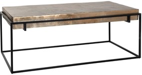 OnaDnes -20% Mosazný kovový konferenční stolek Richmond Calloway 123 x 68 cm