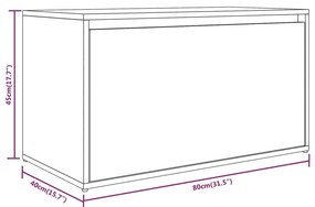 Lavice do předsíně 80 x 40 x 45 cm hnědý dub kompozitní dřevo - Default Title