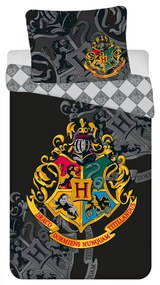 Černé dětské bavlněné povlečení Jerry Fabrics Harry Potter, 140 x 200 cm