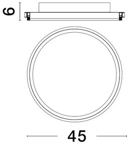 LED stropní svítidlo Willow R 45 bílé