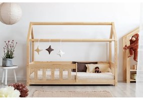 Domečková dětská postel z borovicového dřeva 120x200 cm Mila MBP - Adeko