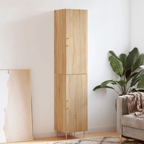 vidaXL Skříň highboard 34,5 x 34 x 180 cm kompozitní dřevo [3198778] Barva: Betonová šedá