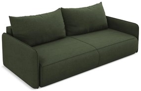 Zelená rozkládací/s úložným prostorem pohovka 216 cm Nanea – Makamii