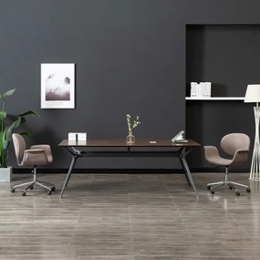 Otočné jídelní židle 2 ks taupe textil 3054869