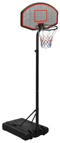 Basketbalový koš černý 237-307 cm polyethylen