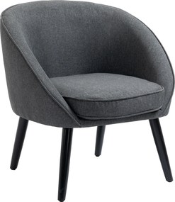 HOMCOM Lounge křeslo, cocktailové křeslo do obývacího pokoje, kancelářské křeslo potažené látkou pro obývací pokoj, ložnici, dětský pokoj a jídelnu mo