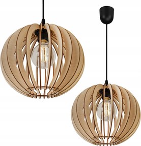 Závěsné Stropní Svítidlo Jeden Lustr Dřevo Moderní Boho Led