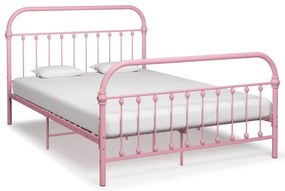 Rám postele růžový kov 120 x 200 cm,  284512 HangarStore.cz