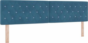 Postel s boxspringem s matrací Tmavě modrá 180 x 200 cm samet 3339126