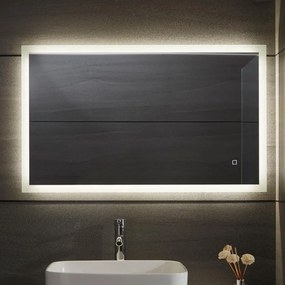 Aquamarin zrcadlo s LED osvětlením, 80 x 60 cm