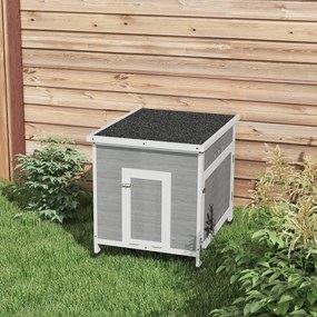PawHut Kačerák, kachní dům ze dřeva s asfaltovou střechou, vyjímatelné dno, boční dveře, drůbežárna s ventilačními otvory, odolný proti počasí, husí …