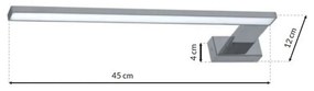 Nástěnné LED svítidlo Shine L, 1x LED 11w, 4000k, (45 cm),