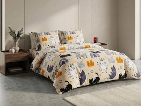 Mikroplyšové povlečení PURRSLEEP béžové Rozměr povlečení: 2 ks 70 x 90 cm | 200 x 220 cm