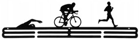 Walenty-dovolená výrobce od 16.4.-26.4.24 Kovový věšák na medaile swim bike run triathlon men 60cm černý