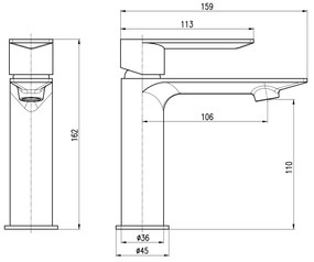 Slezák Rav Nil Eco umyvadlová baterie bez výpusti 1/2 bílá matná NL126.5BMAT