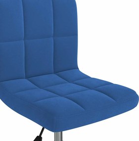 Otočná jídelní židle modrá samet 3087600