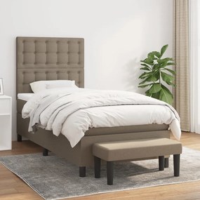 Box spring postel s matrací taupe 90x190 cm textil