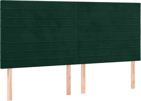 Rám postele bez matrace tmavě zelená 160 x 200 cm samet 3125827
