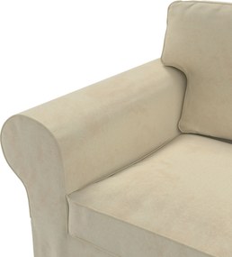 Potah na pohovku IKEA  Ektorp 2-místná, nerozkládací barva ekr látka lesklé, sametová