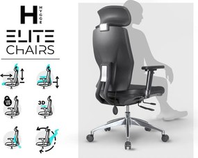 Ergonomická kancelářská židle MOSH Elite H – černá