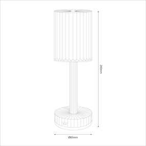 Stolní lampa Simple, 1x transparentní stínítko